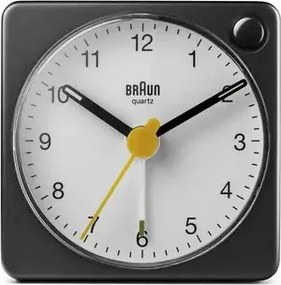 Braun BC02 černá  bílá / Klasický budík / 1x AA baterie