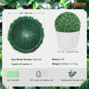 Umělé topiary Zimostráz, 50,8 cm vysoký (2 kusy)