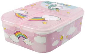 Multibox na svačinu Unicorn se 3 přihrádkami
