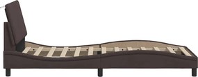 Rám postele bez matrace Hanko tmavě hnědá 80 x 200 cm textil 3310422