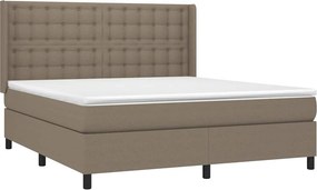 Box spring postel s matrací taupe 160x200 cm textil 3131765