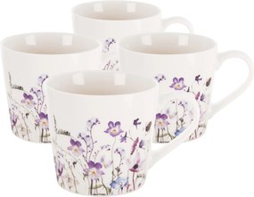 Orion Sada 4 porcelánových hrnků LOUKA 430 ml