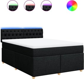 Box spring postel s matrací černá 140 x 190 cm textil 3288984