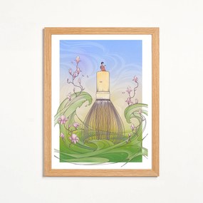 Katarina Kratochvílová | Matcha Rám: Černý, Velikost: 60 x 40 cm