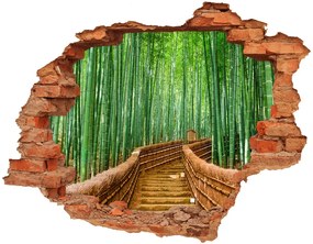 Wallmuralia Díra 3D fototapeta na stěnu nálepka Bambusový les 90x70 cm
