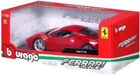 Bburago RACE+PLAY Ferrari 488 GTB červená / 1:18 / od 3 let