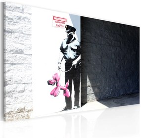 Obraz - Police guard and pink balloon dog (Banksy)