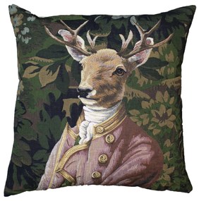 Gobelínový polštář s jelenem v růžovém obleku - 45*15*45cm