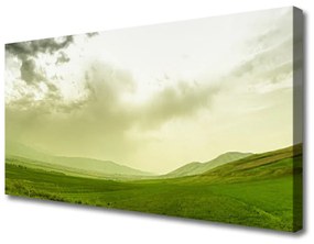 Obraz na plátně Louka Příroda Zelený Výhled 125x50 cm