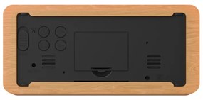 JVD Digitální designový bateriový budík s teploměrem JVD SB3210.1 v imitaci dřeva