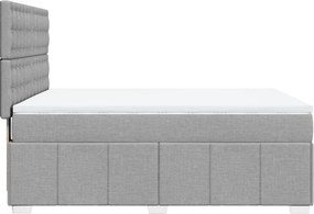 Box spring postel s matrací světle šedá 140 x 200 cm textil 3294005
