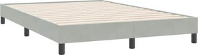 Postel Box Spring bez matrace světle šedá 160x220 cm samet 3315879