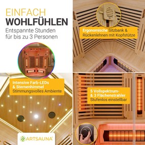 Artsauna Infrasauna Malmö 140, přírodní