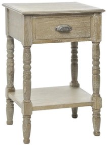 Dřevěný noční stolek s patinou Swum - 48*40*75 cm