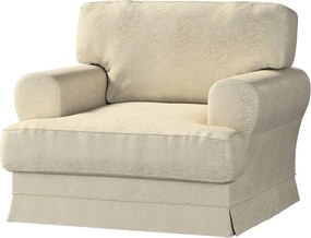 Potah na křeslo IKEA Ekeskog barva béžová látka lesklé, pletený vzor, vzorované