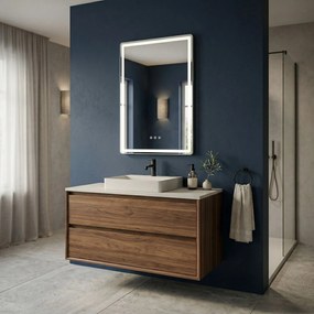 Tutumi Zrcadlo 80x60 cm s vyhříváním a regulovatelným LED osvětlením HOM-00201