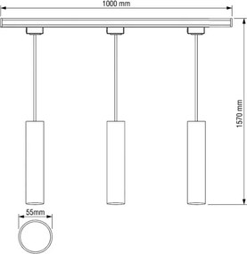 Philips-LED Stm. lustr na lanku v lišt sys EASYLINK 3xGU10/6,2W/230V 1m černá