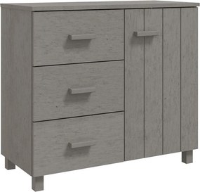 Příborník HAMAR světle šedý 90 x 40 x 80 cm masivní borovice 340431