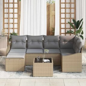 Set pohovek 7 ks Béžová polyratan 3346800