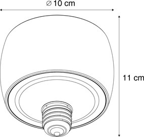 E27 LED dekorativní žárovka černá 6W 370 lm 3000K