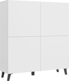 XXXLutz VYSOKÁ KOMODA, bílá, 120/128/39 cm P & B - Online Only komody - 002778008201
