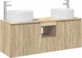 Sada koupelnových skříněk 3 ks Dub sonoma 49,5 x 44,5 x 65,5 cm 3405739