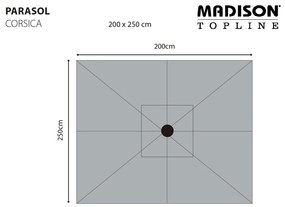 Madison Slunečník Corsica 200 x 250 cm taupe, Madison 447148