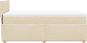 Box spring postel s matrací krémová 90x200 cm textil 3288868