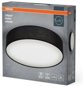 Osram - Stropní svítidlo ORBIS PARIS 3xE27/25W/230V pr. 48 cm černá