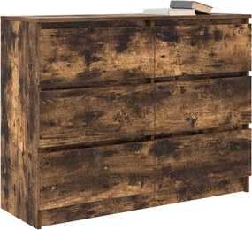 Příborník kouřový dub 100x35x76 cm kompozitní dřevo 3328502