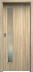 SAPELI ELEGANT KOMFORT M60 - CPL LAMINÁT - POSUVNÉ DVEŘE VČ. ZÁRUBNĚ - dub Hikari Průchozí šířka (cm): 70, Průchozí výška (cm): 210, Typ skla: Satináto bílé