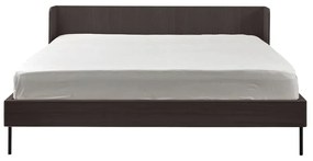Černá dvoulůžková postel v dekoru dubu 180x200 cm Wrap – Bonami Selection
