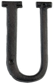 Nástěnné kovové písmeno U - 13 cm