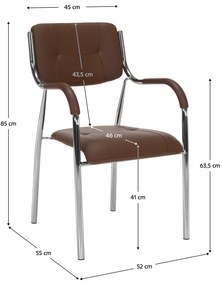 Kondela Stohovatelná židle, hnědá, ILHAM