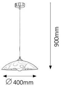 Rabalux 3856 - Lustr HARMONY LUX 1xE27/60W/230V