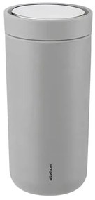 Stelton Nerezový termohrnek To Go Click Light Grey 400 ml, šedá barva, kov