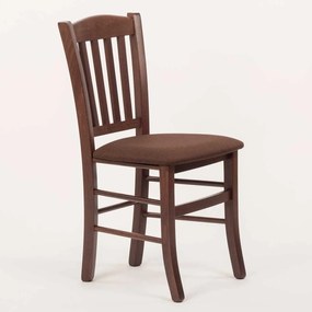Stima Židle VENETA s čalouněným sedákem Odstín: Tmavě Hnědá, Látky: LUX hnědá 12