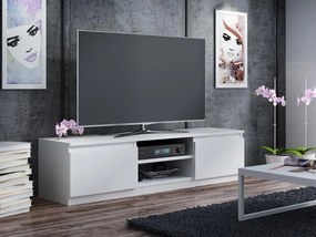 TV stolek Kiosaki 140, Barva: bílá / bílá