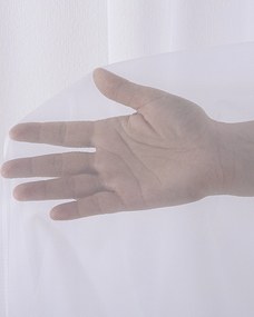Záclona na řasící pásce Wave barva bílá látka poloprůhledná
