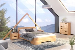 Prodloužená postel Spektrum - buk   , Buk přírodní, 180x220 cm