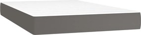 Box spring postel s matrací šedá 120x200 cm umělá kůže 3141117