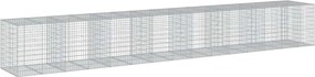 Gabionový koš s víkem 750 x 100 x 100 cm pozinkované železo 3295203