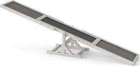 Costway Dřevěný pes Agility Houpačka Set pro cvičení a hraní pro psy Venkovní