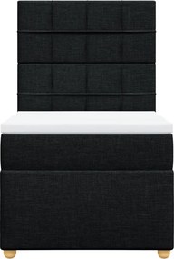 Box spring postel s matrací černá 100 x 200 cm textil 3291193