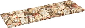 Bellatex Sedák na lavici prošívaný Hnědá,Červená 40x150 cm