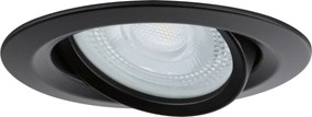 P 92460 Vestavné svítidlo Nova Plus výklopné IP65 kruhové 93mm 30° GU5,3 / GU10 max. 35W 230/12V stmívatelné černá mat - PAULMANN