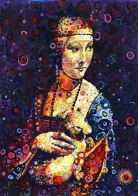 GRAFIKA Puzzle Dáma s hranostajem / Motiv Leonardo da Vinci, ztvárnění