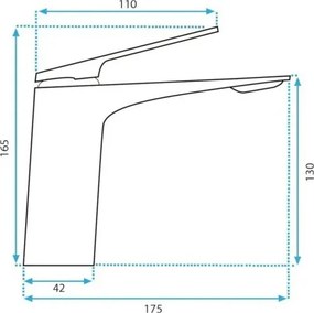 REA-B1178 - Umyvadlová baterie AVALON 16,5 cm lesklý chrom