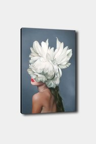 Obraz WOMAN WITH WHITE FLOWER 50x70 cm