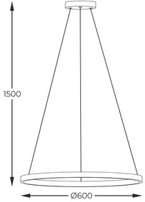 Zuma Line PEN89424-60BK - LED Lustr na lanku HORIK LED/32W/230V 3000/4000/6000K